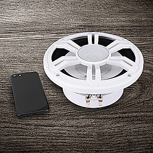 PyleUsa 6.5” Slim Marine Subwoofer -150W 4 Ohm Waterproof Car Component Speaker System,Low Profile PP Cone w/Rubber Edge, 20 Oz Magnet 1" Voice Coil, for Custom Audio Boat Truck Mobile Vehicle (White)