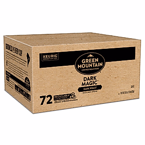 Green Mountain Coffee Roasters Dark Magic, Single-Serve Keurig K-Cup Pods, Dark Roast Coffee Pods, 12 Count (Pack of 6)