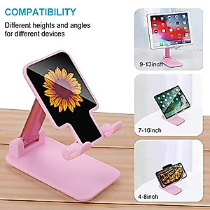 Sunflower Foldable Desktop Cell Phone Holder Portable Adjustable Stand for Travel Desk Accessories