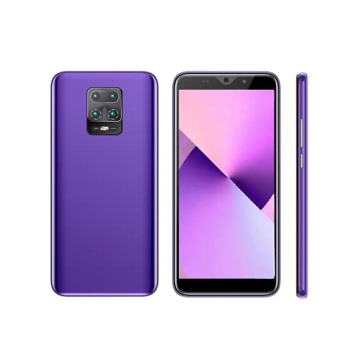 zsddzzy Unlocked Cell Phone，W8, Android Smartphone, 5.72-inch Screen，Dual SIM Card，1G RAM， 8G ROM，Only Supports Dual SIM Card Frequency Band of 3GWCDMA ：850/2100MHZ（Purple）