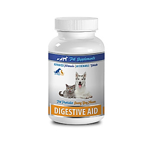 probiotic cat Diarrhea - PET Digestive AID - for Dogs and Cats - PET PROBIOTIC - Chews - Digestive enzymes for Cats Tablets - 1 Bottle (60 Treats)