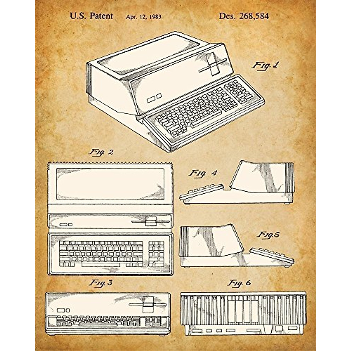 Original Steve Jobs Computer Patent Art Prints - Set of Four Photos (8x10) Unframed - Makes a Great Home or Office Decor and Gift Under $20 for Computer Geeks/Gurus and Tech Support