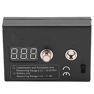 01 02 015 Coil Resistance Tester, Easy Operation ABS Digital Display Wire OHM Meter for DIY
