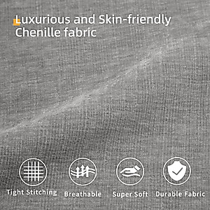 LLappuil U Shaped Oversized Sectional Sofa 167" Wide with 4 Diamond Ottomans, Chenille Modular Couches Sleeper Sofa with Storage and Adjustable Armrest for Living Room, Office, Entertainment, Grey