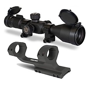 Monstrum G3 3-18x50 FFP Rifle Scope | Monstrum Extended Length Offset Scope Mount | 0 MOA | Bundle