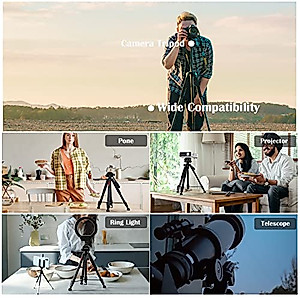 KINGJOY 74" Tripod for Camera Canon Nikon with Travel Bag, Phone Tripod with Wireless Remote and Phone Tablet Holder, Compatible with DSLR Cameras, Cell Phones, Tablets, Projector, Binoculars