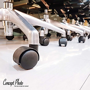 Outwater's Office Chair Replacement Caster Wheels | Nylon Material with Universal Stem/Grip Neck Stem 7/16" X 7/8th" | Set of 5