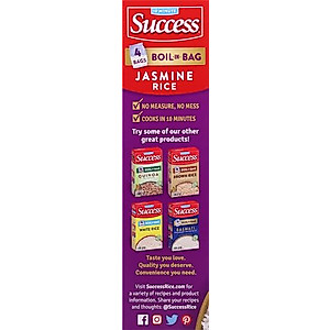 Success Boil-in-Bag Rice, Thai Jasmine Rice, Quick Rice Meals, 14-Ounce Box