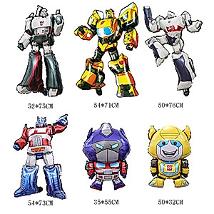 12 pcs Transformers Birthday party balloon，54*73 centimeter Transformers aluminum foil balloon，Used for baby shower, gender reveal party decoration.