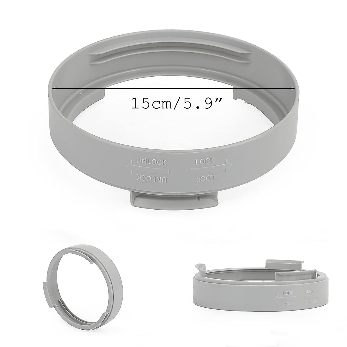 N/D 5.9 Inch/6 Inch Portable Air Conditioner Exhaust Hose Coupler, Window Adapter Tube Connector Air Conditioning Exhaust Pipe Air Hood Baffle Plate Mobile Air Conditioning Accessories,150 cm