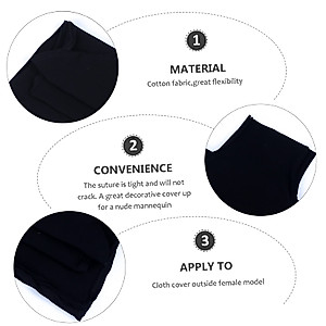 VILLFUL 1pc Cloth Cover Plus Size Dress Form Manicans Full Body Handmade Soft Stretchy Dressform Retail Mannequins Wig Stand Female Mannequin Cloth Dreses Base Cotton Whole Body to Rotate