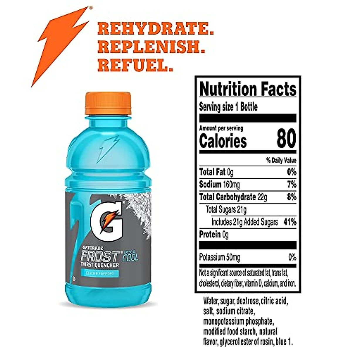 Gatorade Frost Thirst Quencher Glacier Freeze Crisp & Cool 12 oz (Pack of 12), Gatorade Body Armour Sports Drink