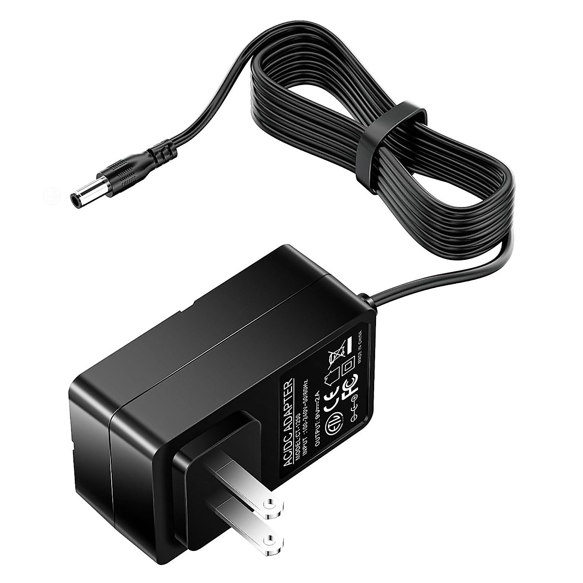 WUKUR Charger, 14V AC Adapter Compatible with Halo Bolt 57720/58830, Power Cord for Car Jump Starter, 6.5ft, 0.85A, Black