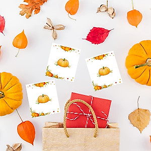 Treasure Cove Thanksgiving Table Place Cards Fall Pumpkin Tent Name Cards Guest Table Seating 25Pcs