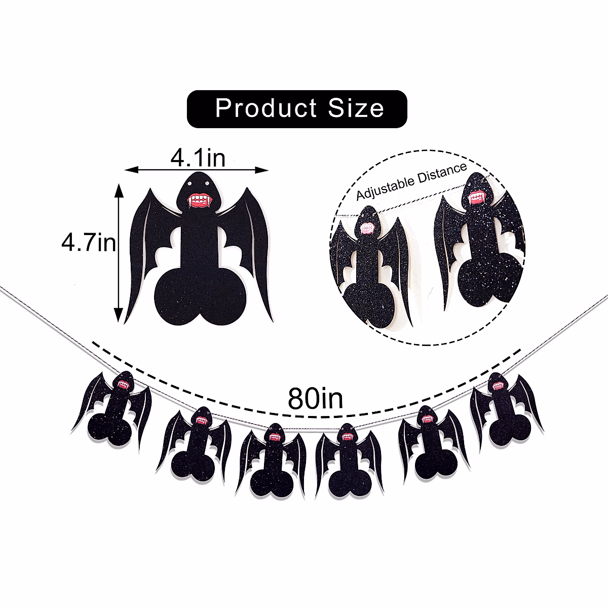 VAVAYAO Halloween Bachelorette Party Vampire Banners,Halloween Themed, Witch Banner Decorations, Enchanting Brides Halloween Bachelorette Party Vampire Banners, Vampires with Wings and Fangs.