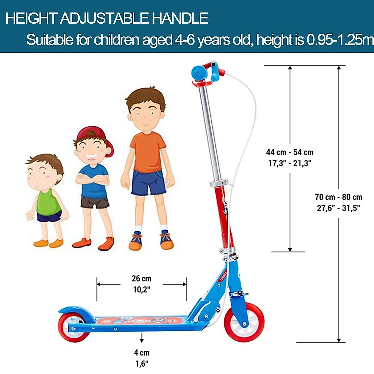 SZNWJ ygqtbc Kick Scooter for Adults, Teens | Foldable, Lightweight w/Wheel Bearings | Height-Adjustable, 220LB Max Load (Color : Blue)