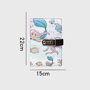 FKJLUN Journal Notebooks Combination Lock Journal,Leather Journal Writing Notebook Planner Organizer Digital Password Notebook Diary Planner Notepad Note Book