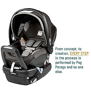 Peg Perego Primo Viaggio 4-35 Nido - Rear Facing Infant Car Seat - Includes Base with Load Leg & Anti-Rebound Bar - for Babies 4 to 35 lbs - Made in Italy - Atmosphere (Grey)