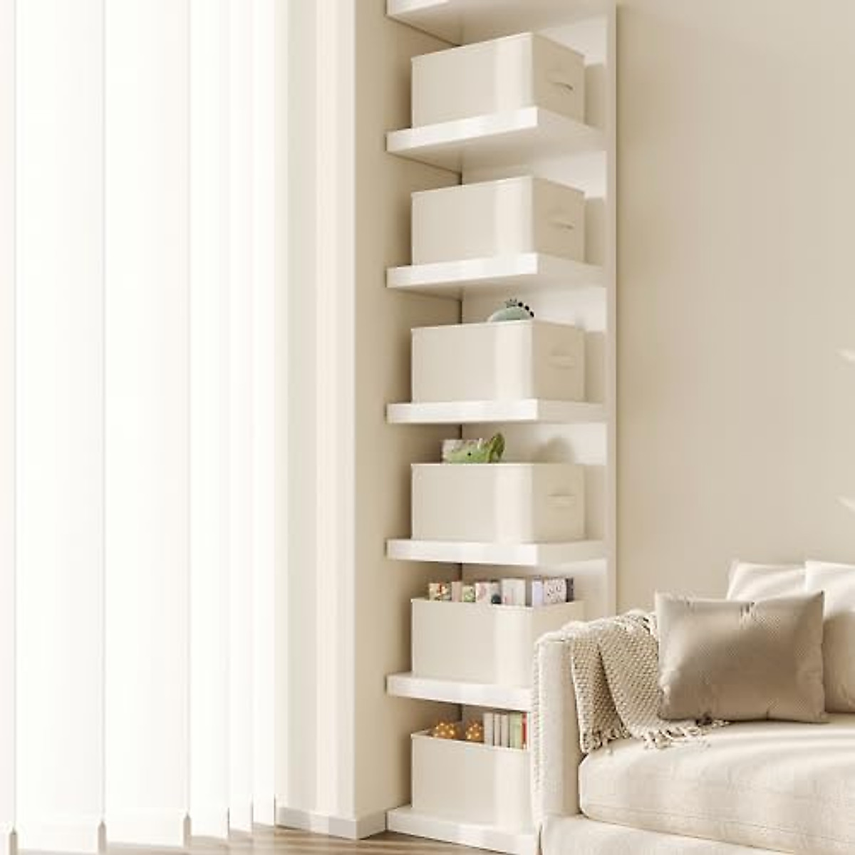 LayerSpace Storage Bins, Collapsible Storage Bins, 3 Pack Linen Fabric Storage Bins for Organization, Durable Storage Bins for Closet, Shelves, Clothes,Toys, 14.75" L*10.25" W*8" H, Beige