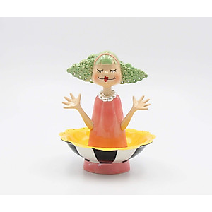 Cosmos Gifts Corp Fine Porcelain Vanity Lady Jewelry Tray Earrings Ring Bracelet Holder Figurine (Jewelry Accessory Not Included), 7 1/2" H