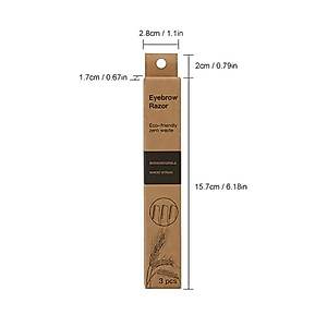 Derma-Plane Razor | Biodegradable Face Razor | Eyebrow Shaper | Recycled Wheat Straw Material | Eco-Friendly | 3 Count (Pack of 1)