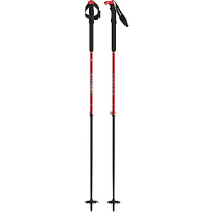 Atomic BCT Touring Carbon SQS Ski Poles Sz 110-155cm (44-62in) Red/Grey