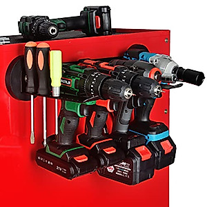 MUTUACTOR Power Tool Organizers and Storage Drill Tools Holder Magnetic Mount,Heavy Duty Magnetic Tool Holder,Utility Storage Rack for Garage,Warehouse,Clearance,Hand Tools,Workshop,Shed