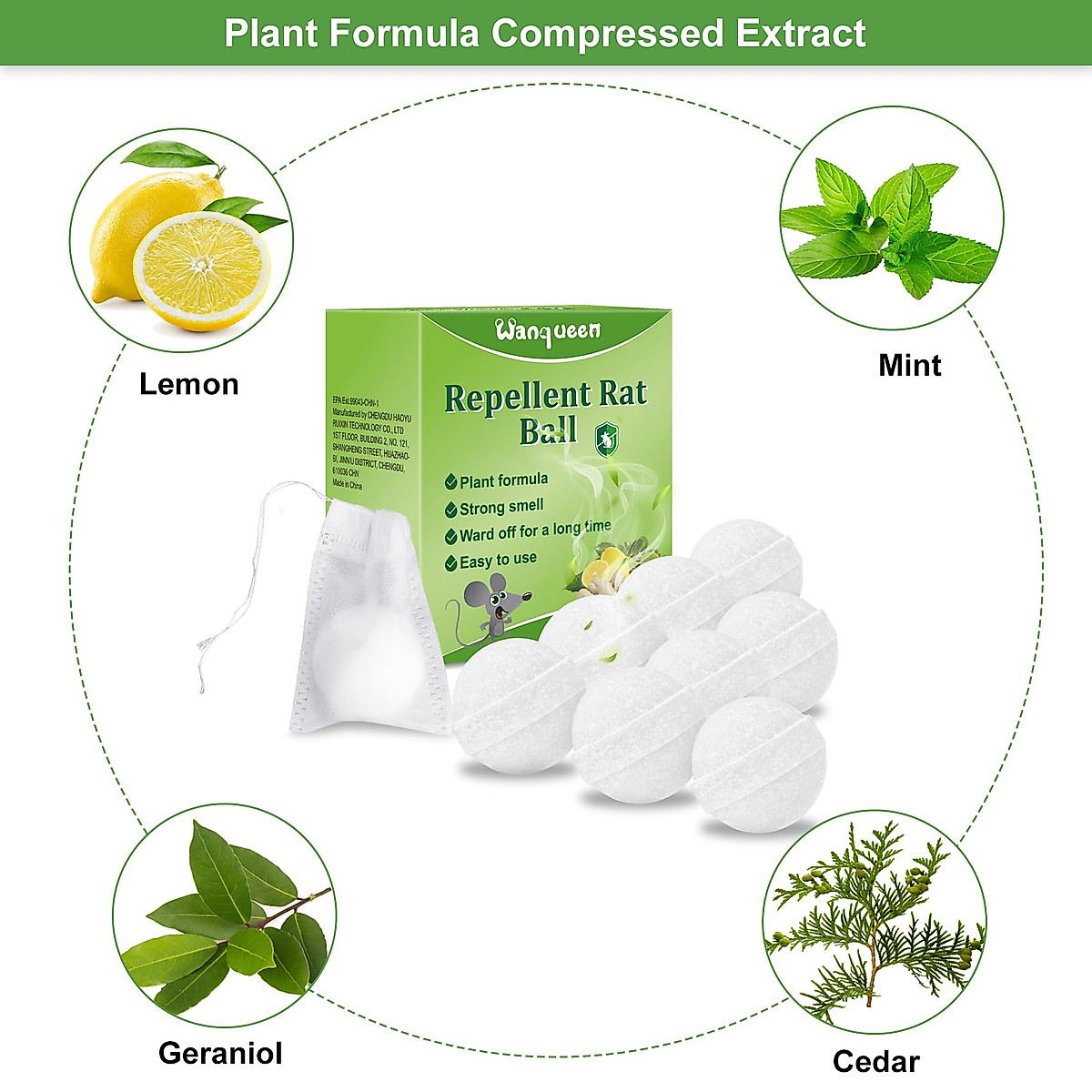 8 Packs Repellent Rat Ball Mice Repellent, Peppermint Oil to Repel Mice and Rats, Rats Mice Mouse Repellent Deterrent Pest Insect Control