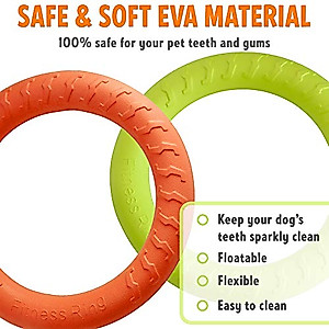 PetSpy Dog Training Ring for Outdoor Fitness Floatable Pulling Toy and Flying Disc Interactive Play Tool for Small Medium Large Dogs