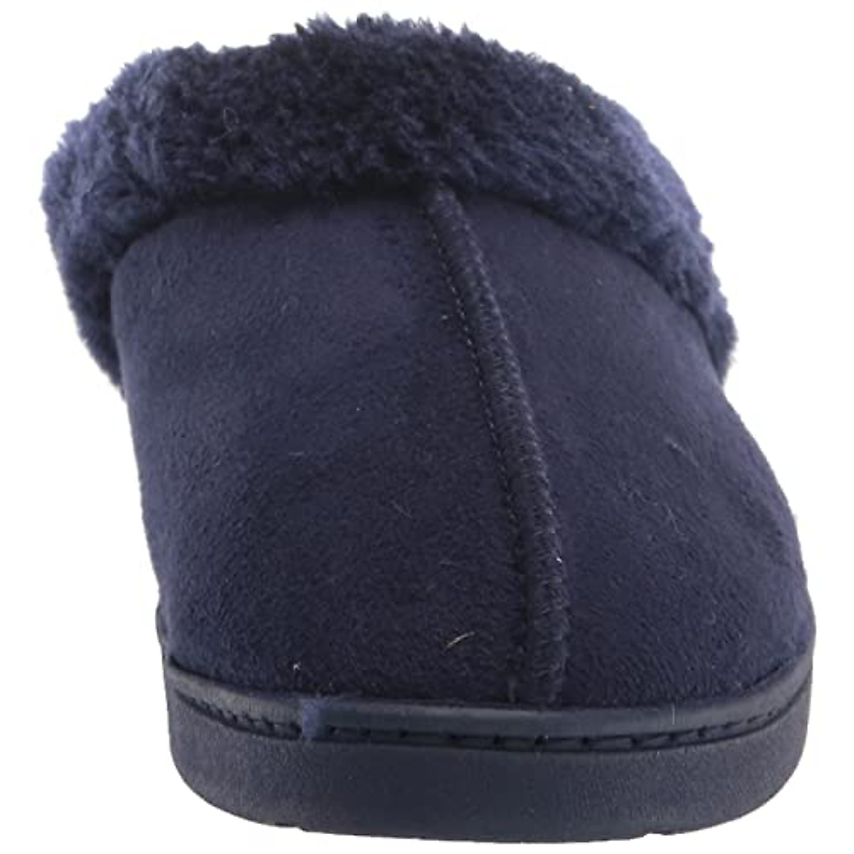 MUK LUKS Women's Polysuede Clog Slipper, Royal Blue, Large