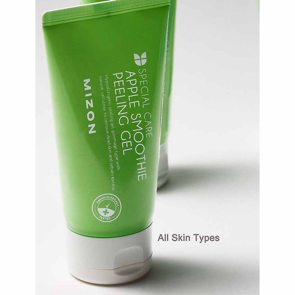 MIZON Apple Smoothie Peeling Gel,Smooth Skin, Glowing Skin, Elasticity, Natural Peeling. Mild Peeling, Gentle Exfoliation, Deep Cleansing (120ml, 4.1 fl oz)