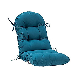 QILLOWAY Indoor/Outdoor High Back Chair Cushion for Adirondack,Spring/Summer Seasonal All Weather Replacement Rocking Chair Cushions. (Peacock Blue)