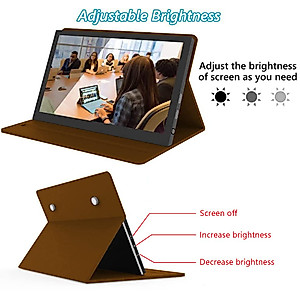 7" Raspberry Pi Touchscreen, 1024x600 HDMI IPS Portable Monitor with Leather Case for Raspberry Pi, Laptop, PC, Win11/10/8/7