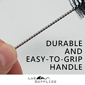 LabRat Supplies 12 Inch Pipe Cleaning Brush Set with Brass Bristles, 8 Piece Variety Pack | for Auto Parts, Bottles, Guns, Tubes, etc.