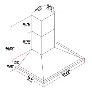 Cavaliere SV218B2-30 inch Wall Mount Range Hood with 462 CFM in Brushed Stainless Steel