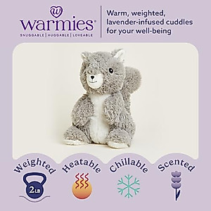 warmies Microwavable & Weighted Stuffed Animals, Squirrel - Heated Stuffed Animal Plushie for Warmth & Comfort - Cute Soft Plush Toys for Adults & Children (Boys, Girls, Babies & Toddlers)