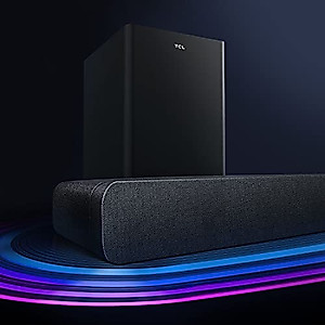 TCL Alto 8 Plus 3.1.2 Channel Dolby Atmos Smart Sound Bar with Wireless Subwoofer, WiFi, Works w/ Alexa, Google Assistant & Apple Airplay 2, Bluetooth – TS8132, 39-inch, Black