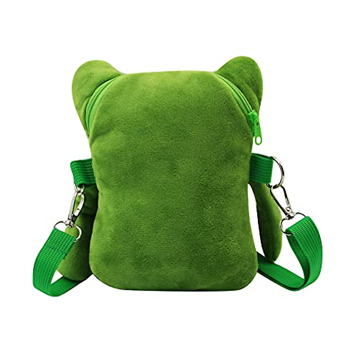 ANKOMINA Women Kids Cute Plush Frog Crossbody Bag Small Cell Phone Wallet Coin Purse Bag Shoulder Handbag