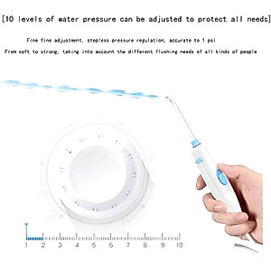 GIENEX Water Flosser 600ml Dental Oral Irrigator Teeth Cleaner for Personal Braces Care Teeth Cleaning, 8 Multifunctional Jet Tips and 10 Adjustable Water Pressure Perfect for Family