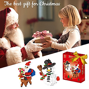 LONTIME Christmas Building Block Set-New 2024 Santa Claus and Snowman Character Set, Christmas and Birthday Gifts, Suitable for Children Over 9 Years Old (720 Pieces)