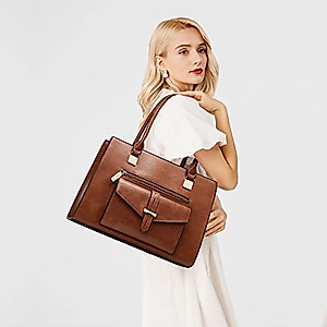 KEEPOP Women 2pcs Set Handbag Leather Shoulder Crossbody Bag Work Top-handle Purse Large Capacity Satchel for Christmas Thanksgiving Day