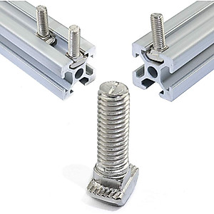 20 Pcs M6 x 25mm Thread T Slot Drop-in Bolt T-Bolt Hammer Head Bolt T Screw Stud for 3030 Series Standard 8mm T-Slot Aluminum Extrusion Profile (3030 Series)