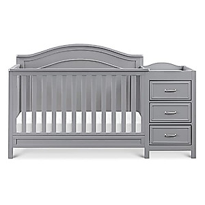 DaVinci Charlie 4-in-1 Convertible Crib and Changer Combo in Grey