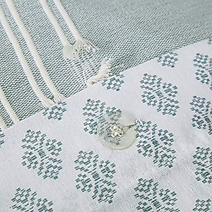 INK+IVY Kara 100% Cotton Duvet Mid Century Modern Design, All Season Comforter Cover Bedding Set, Matching Shams, King/Cal King, Jacquard Stripes Aqua 3 Piece