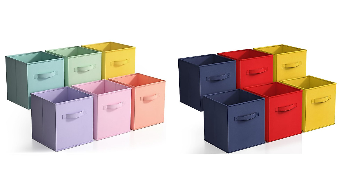 Sorbus 11-Inch Cube Bins - Organize with Style