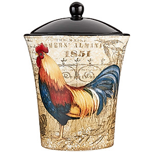 Certified International 23656 Gilded Rooster Canister Set (3 Piece), One Size, Multicolor