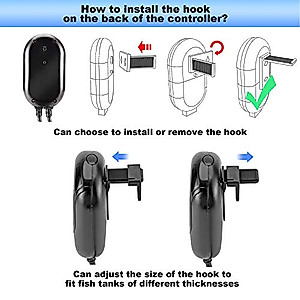 AQQA Submersible Aquarium Heater,100W/200W/300W/500W/800W/1200W Fish Tank Heater,External Temperature Controller LED Temperature Display with 2 Suction Cups Suitable for Saltwater and Freshwater