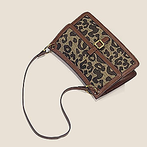 Leopard Print Purse Cheetah Crossbody Shoulder Bag Vegan Leather Handbag for Women