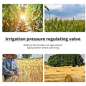 ULTECHNOVO Drip Irrigation Valve Garden Pressure Regulator Valve for Farm Garden Park Irrigation (25 PSI Black) Drip Irrigation Pressure Regulator