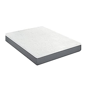 Olee Sleep 9 Inch Ventilated Gel Infused Memory Foam Mattress, CertiPUR-US® Certified, Gray, Full